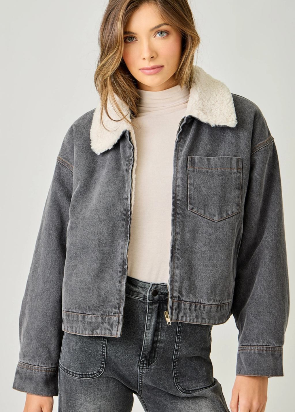 Mystree Blouson Denim Jacket - FS – Sundance Shoes